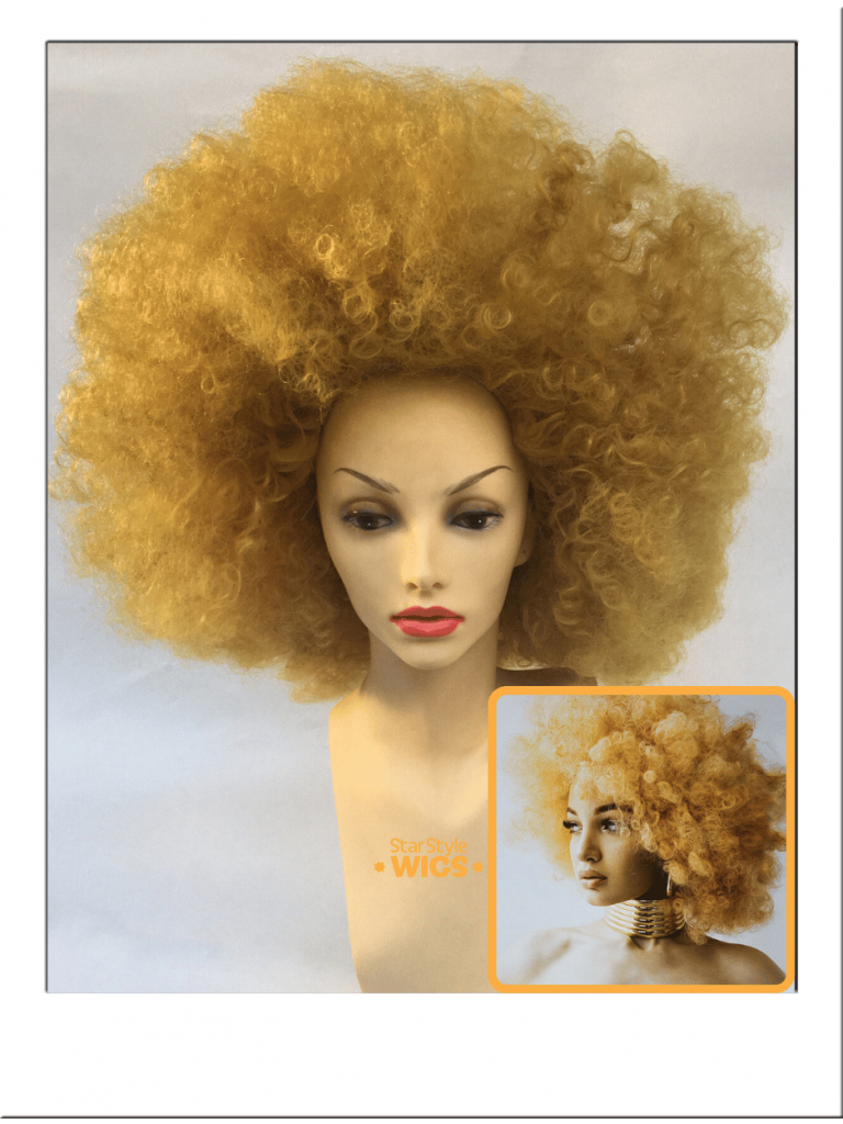 Yellow Afro Wig Extra Large | Star Style Wigs UK