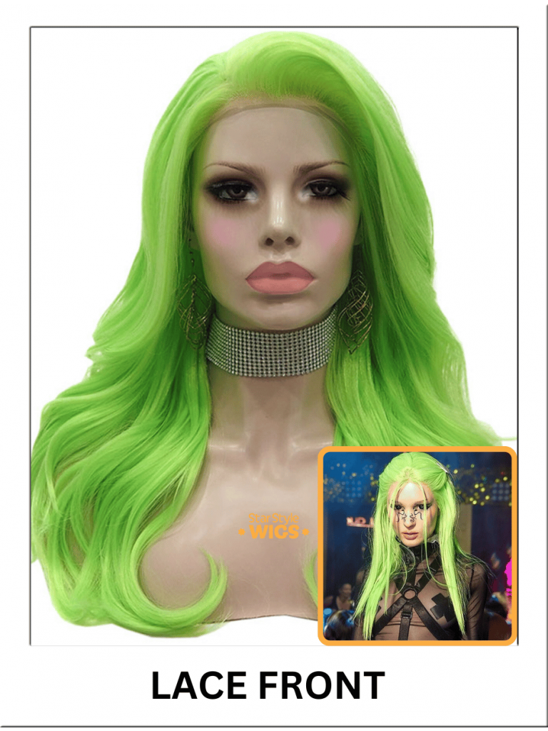 Bright Neon Green Lace Front Wig | Lace Front Wigs UK | Star Style Wigs