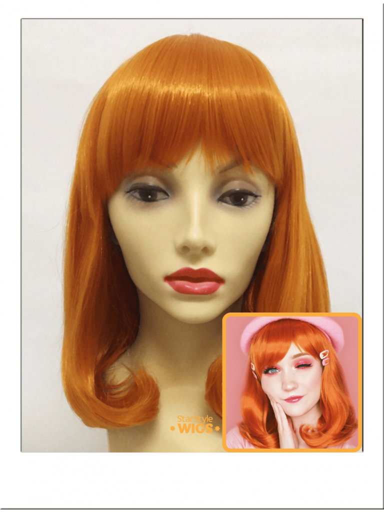 Ginger Lob Wig With Bangs | Star Style Wigs UK